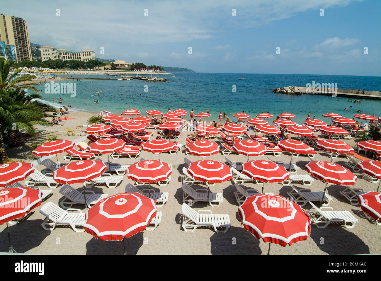 Plage du Larvotto, la seule plage à Monte Carlo, Monaco Photo Stock - Alamy