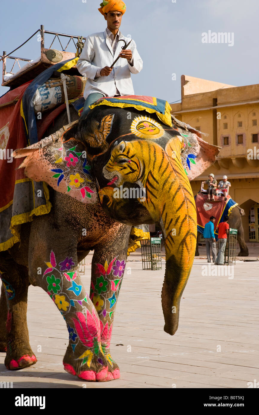 Painted elephant Banque de photographies et d’images à haute résolution ...