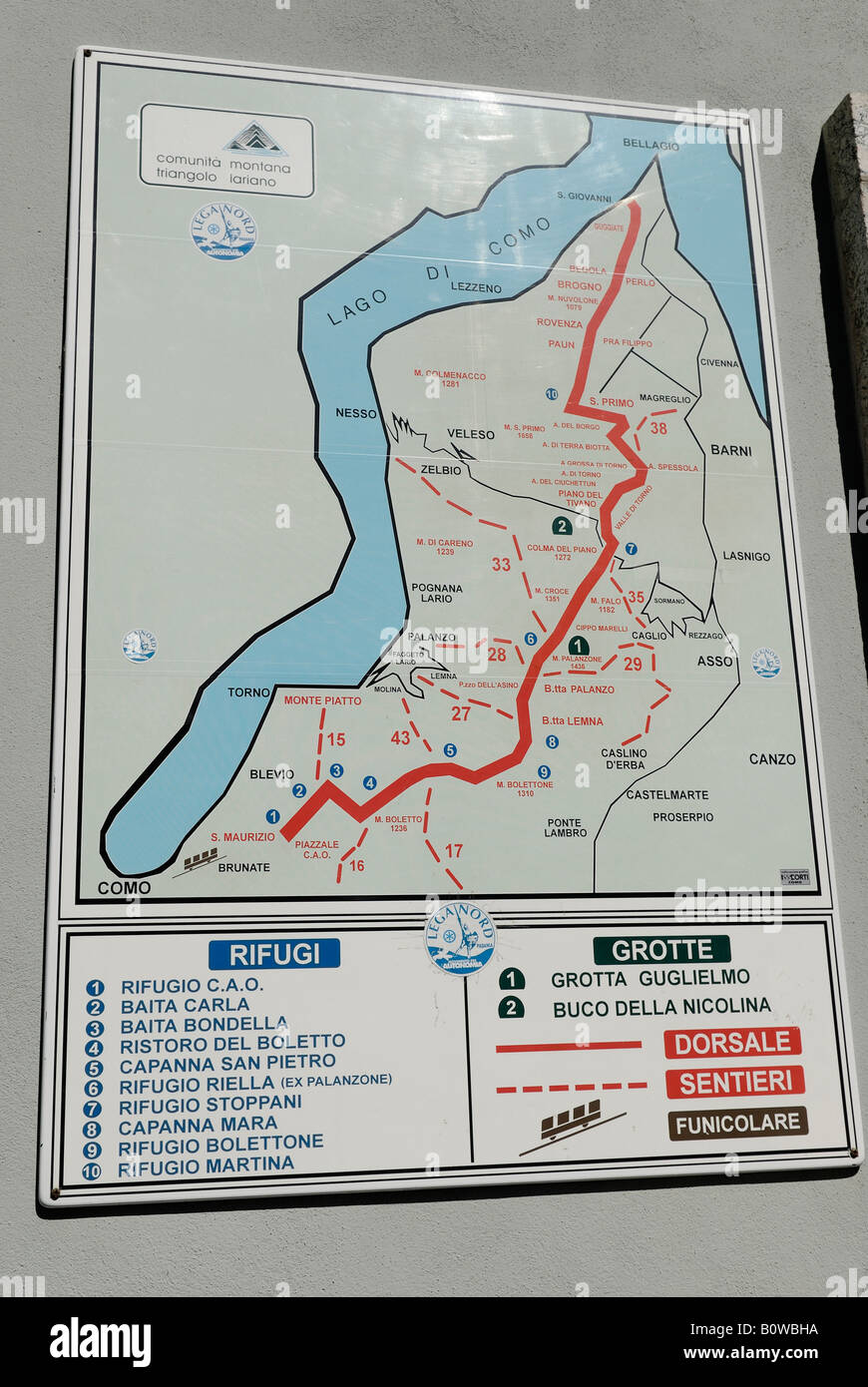 Map of como italy Banque de photographies et d’images à haute ...