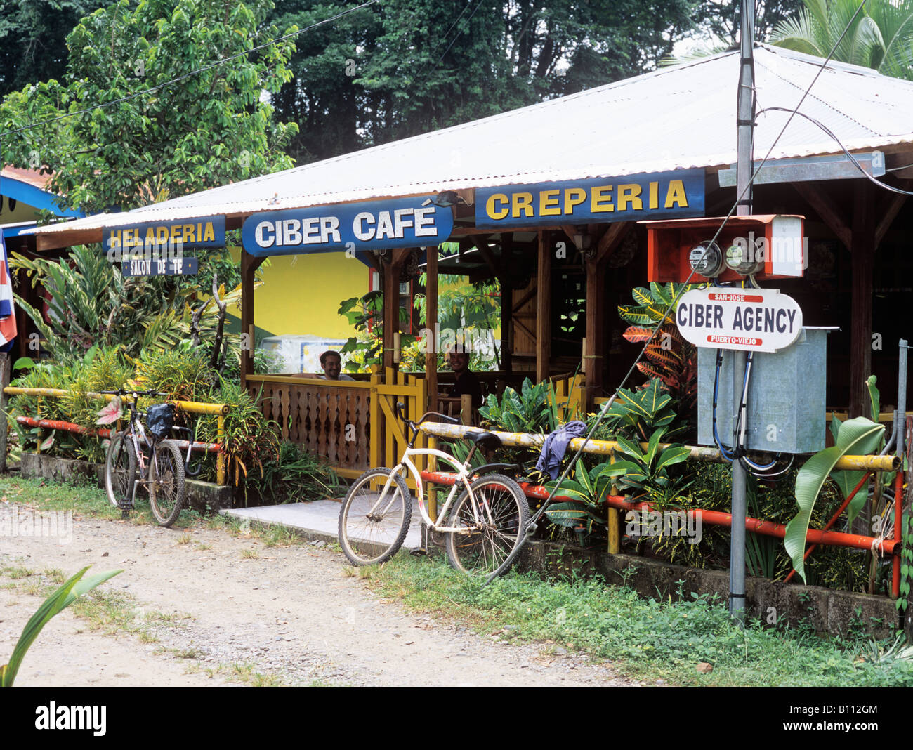 Puerto Viejo Limon Costa Rica Amérique Centrale Internet cyber café à ...