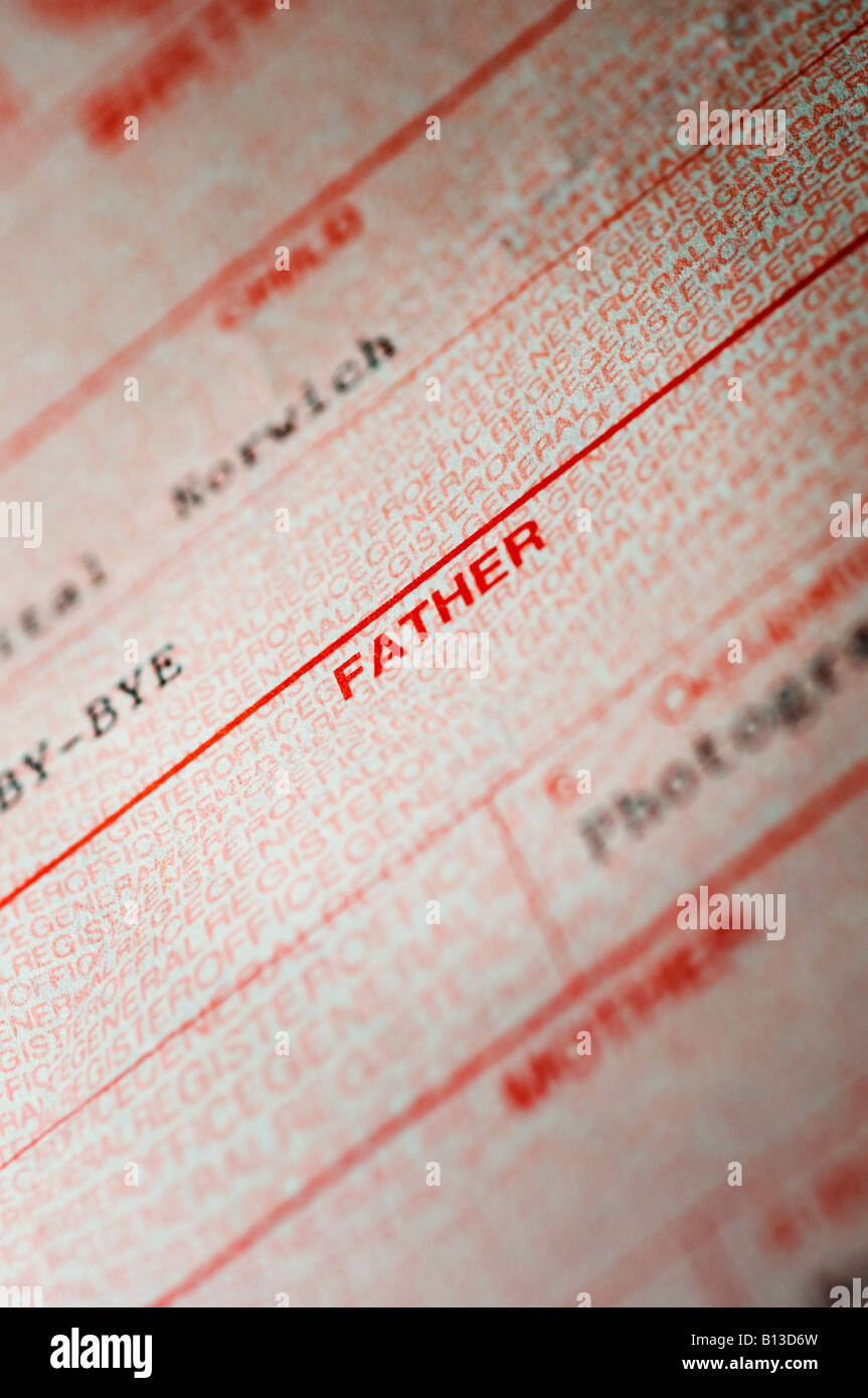 British birth certificate Banque de photographies et d’images à haute résolution - Alamy