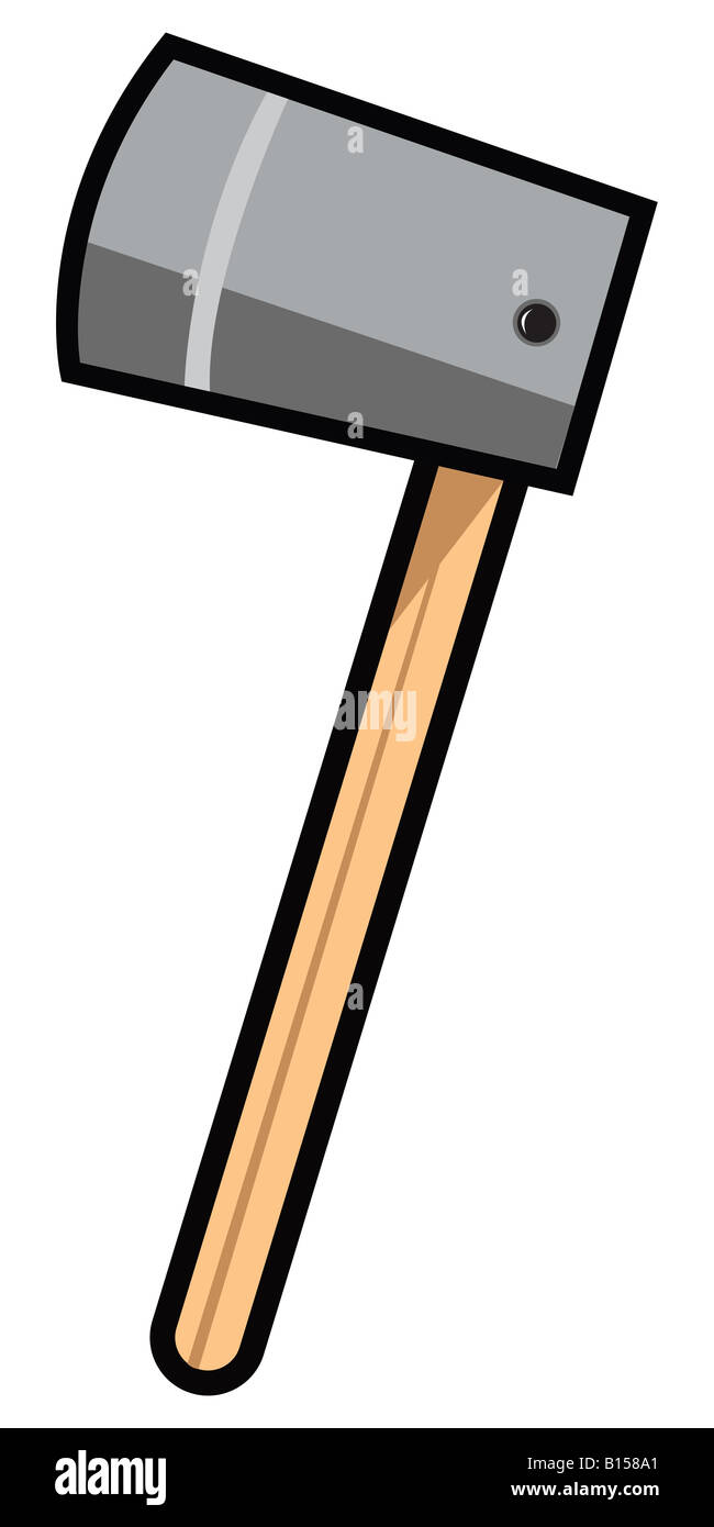 Cartoon illustration d'une hache Photo Stock - Alamy