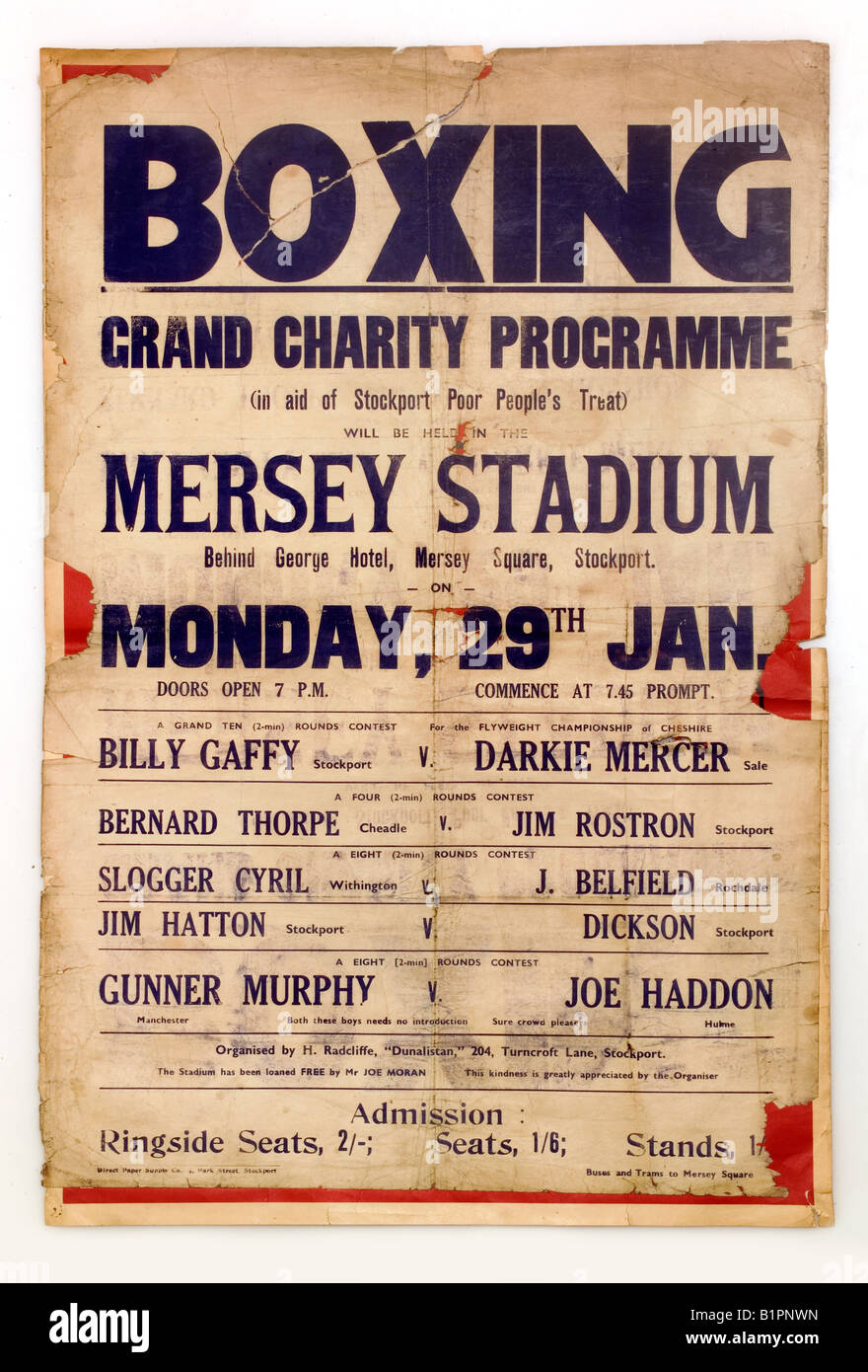 Old boxing poster Banque de photographies et d’images à haute ...