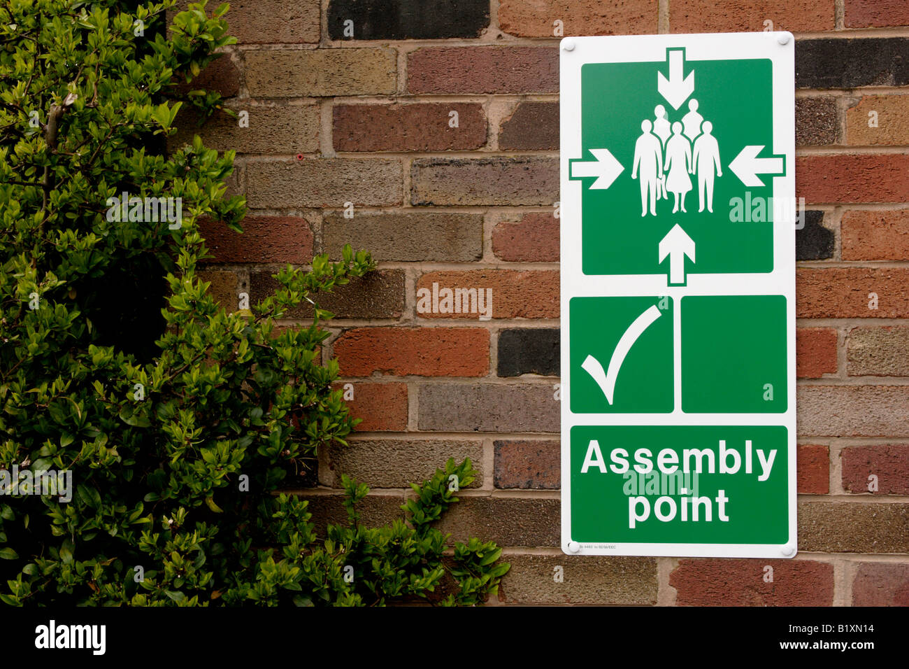 Panneau de point de rassemblement de feu Banque de photographies et d ...