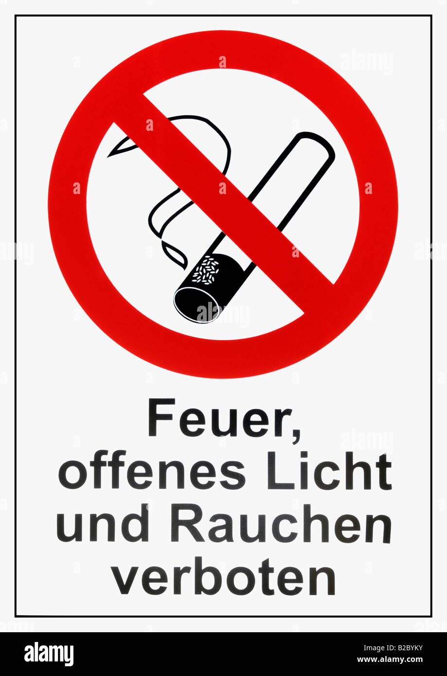 Feuer und rauchen verboten Banque de photographies et d’images à haute ...