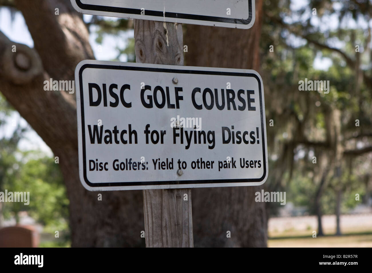 Golf course warning sign Banque de photographies et d’images à haute ...