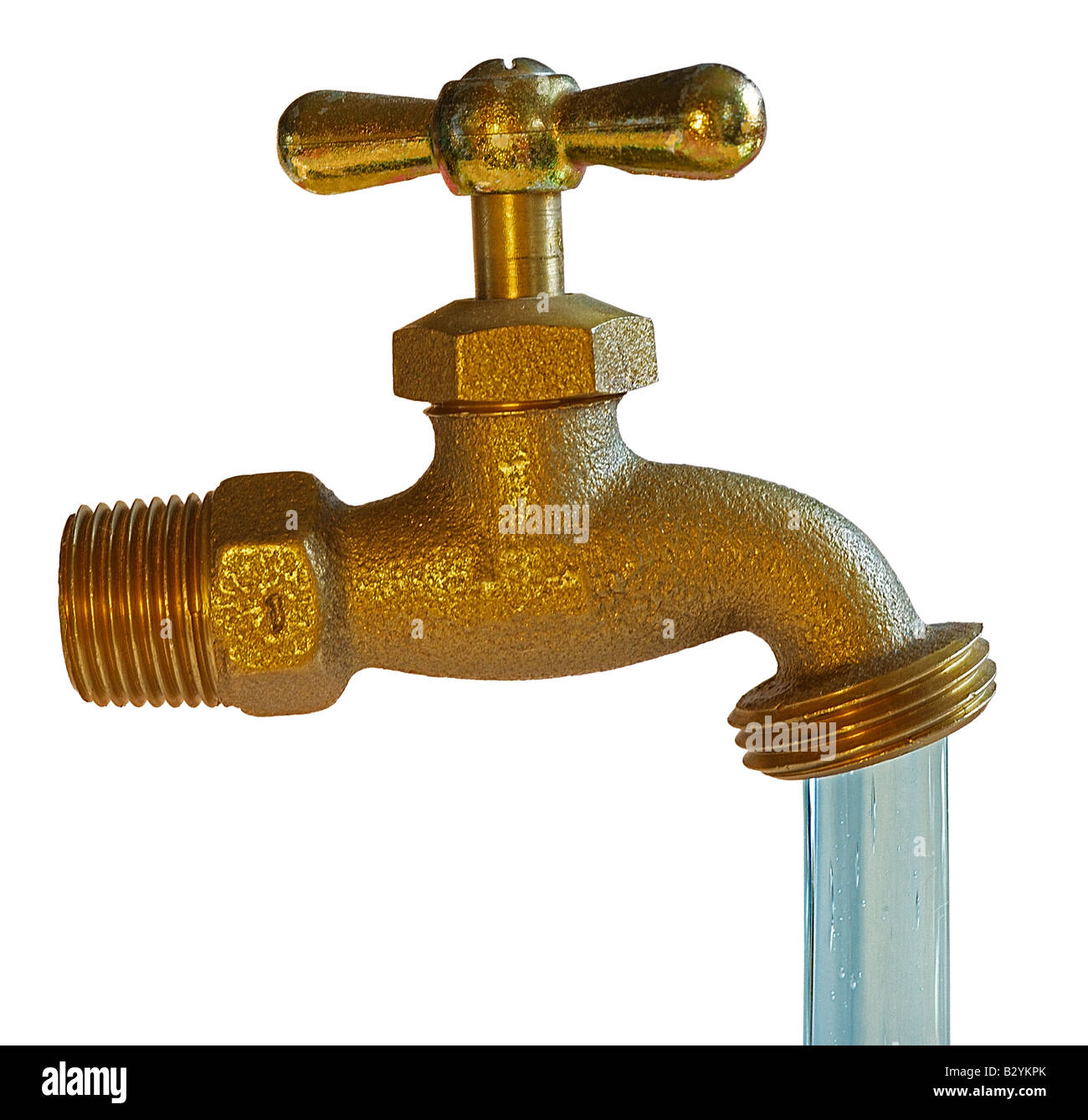 Eau qui coule du robinet de cuisine Banque d'images détourées - Alamy