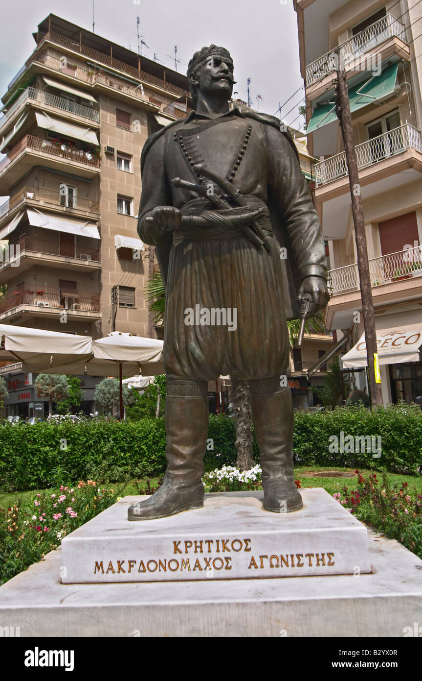Statue de Kritikos de Macédoine. Thessalonique, Macédoine, Grèce Photo ...