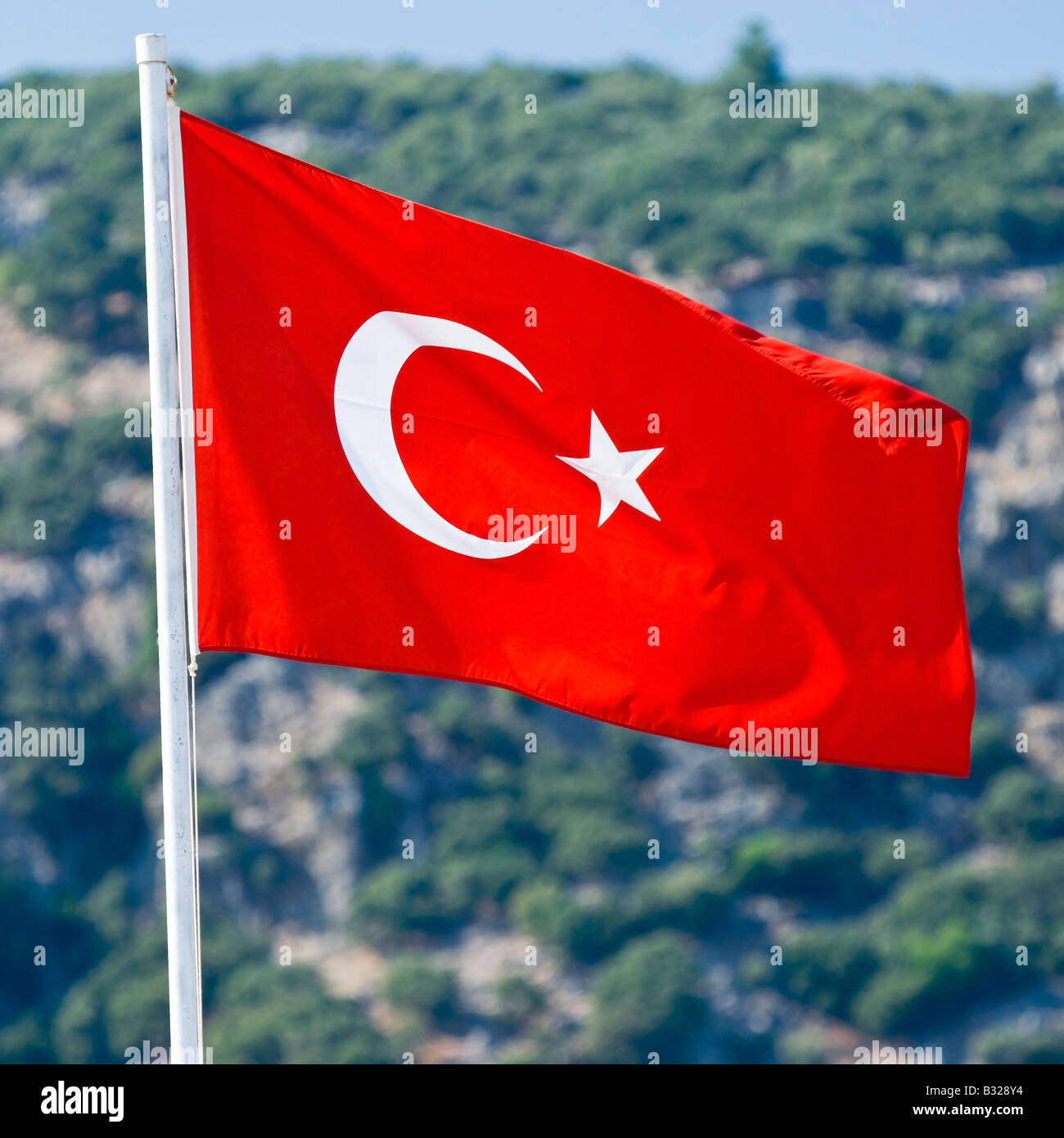 Turkish national flag Banque de photographies et d’images à haute ...
