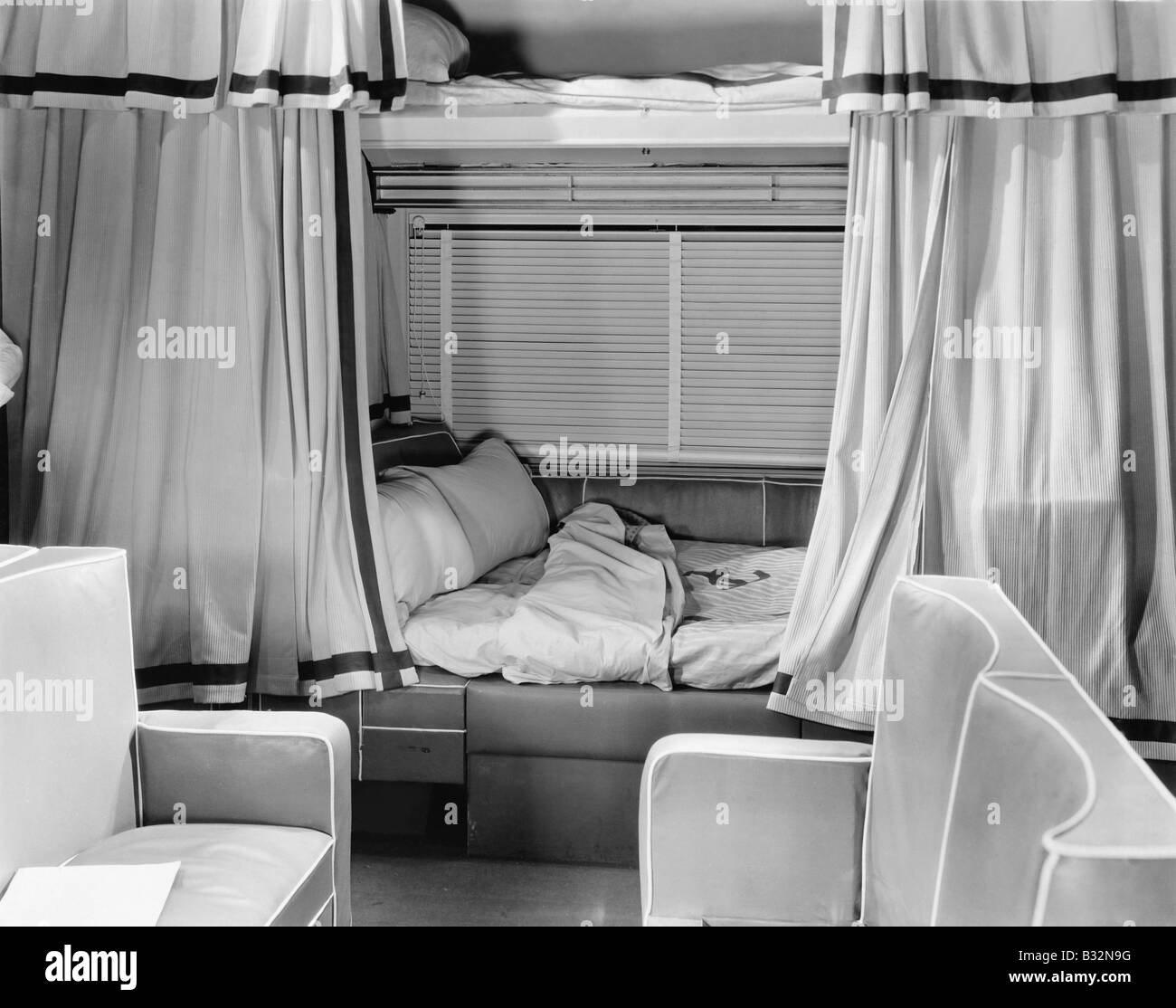 Confort du train Banque d'images noir et blanc - Alamy