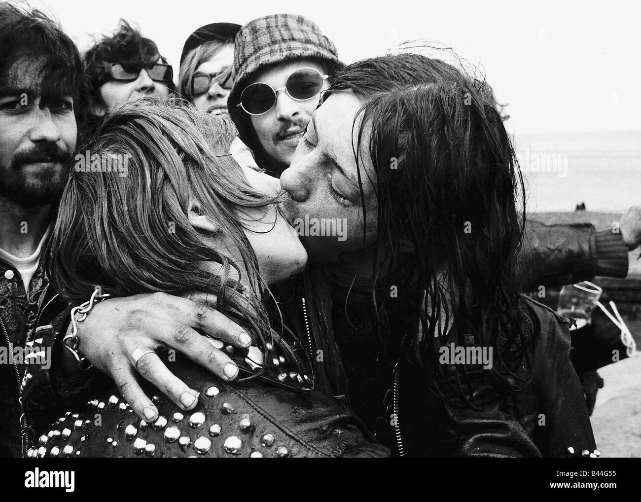 Mariage des Hells Angels sur le front de Mablethorpe Lincs le lundi de ...