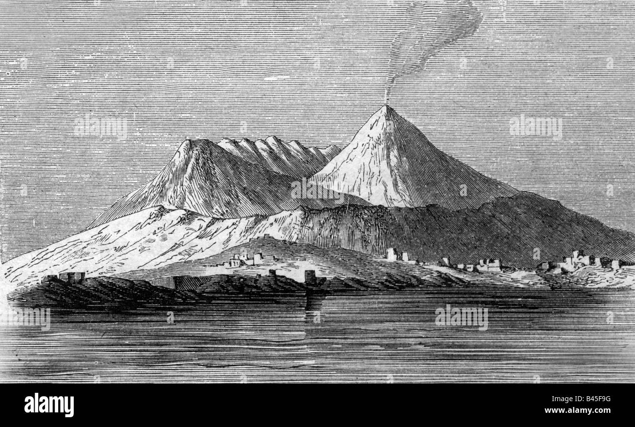Géographie / voyage, Italie, volcans, Mont Vésuve, après explosion ...