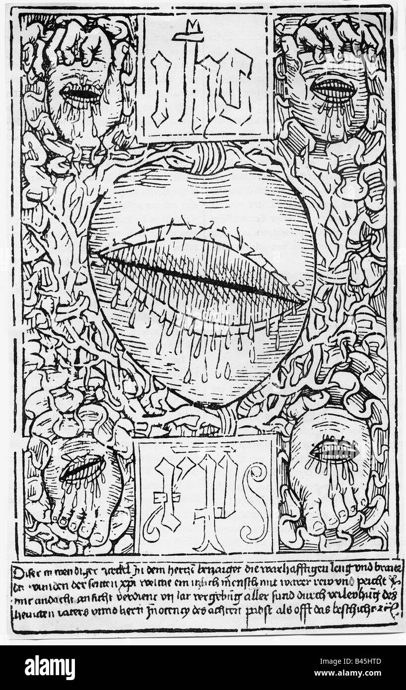 Religion, christianisme, indulgence, lettre de indulgence, «Les cinq ...