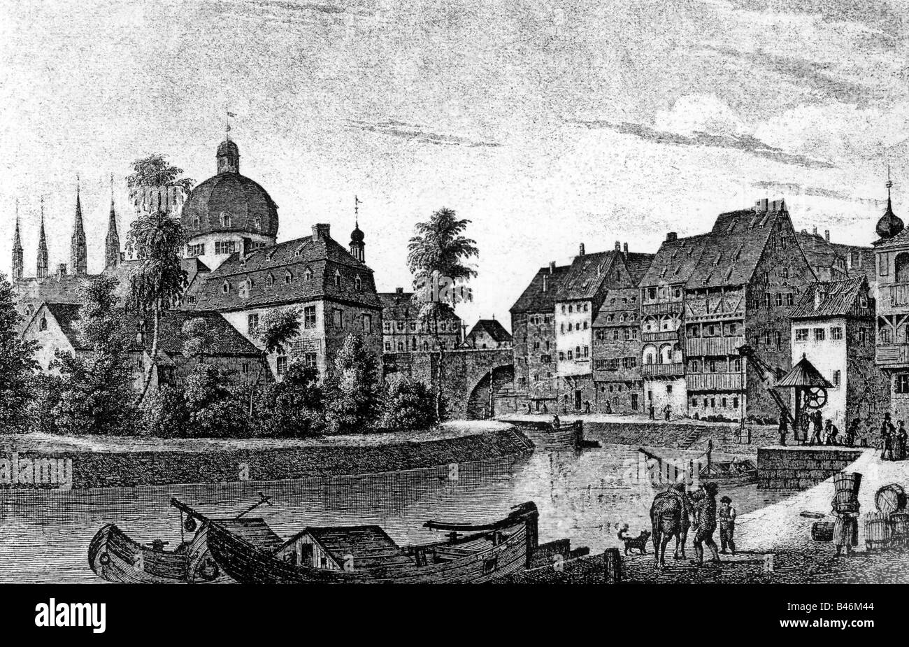 Ludwig canal principal du danube Banque d'images noir et blanc - Alamy