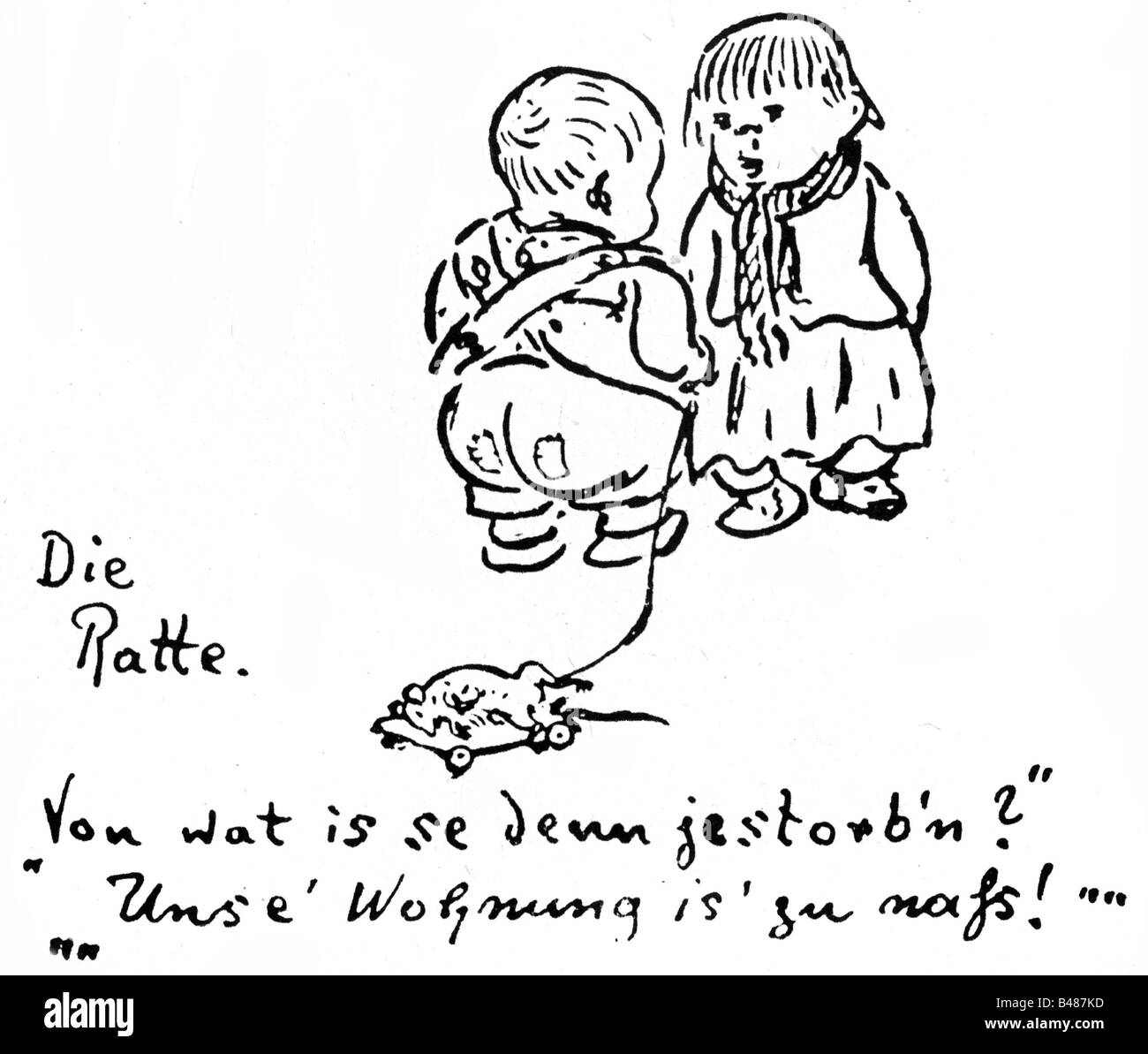 Caricature by heinrich zille 1858 1929 Banque de photographies et d ...