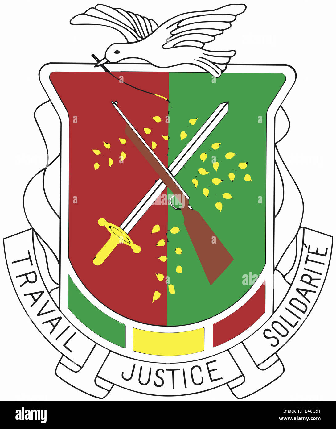 Heraldry, armoiries, Guinée, armoiries nationales, symbole, emblème ...