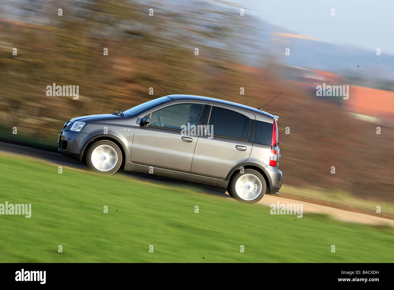 Fiat Panda 100 HP, modèle 2006, anthracite, conduite, side view ...