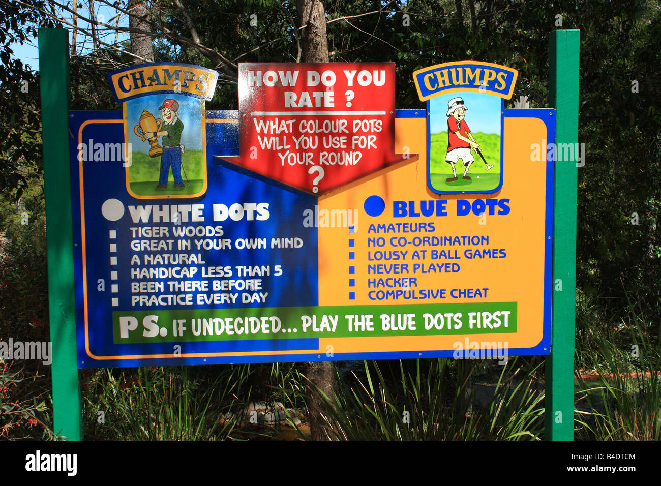 Mini golf sign Banque de photographies et d’images à haute résolution ...