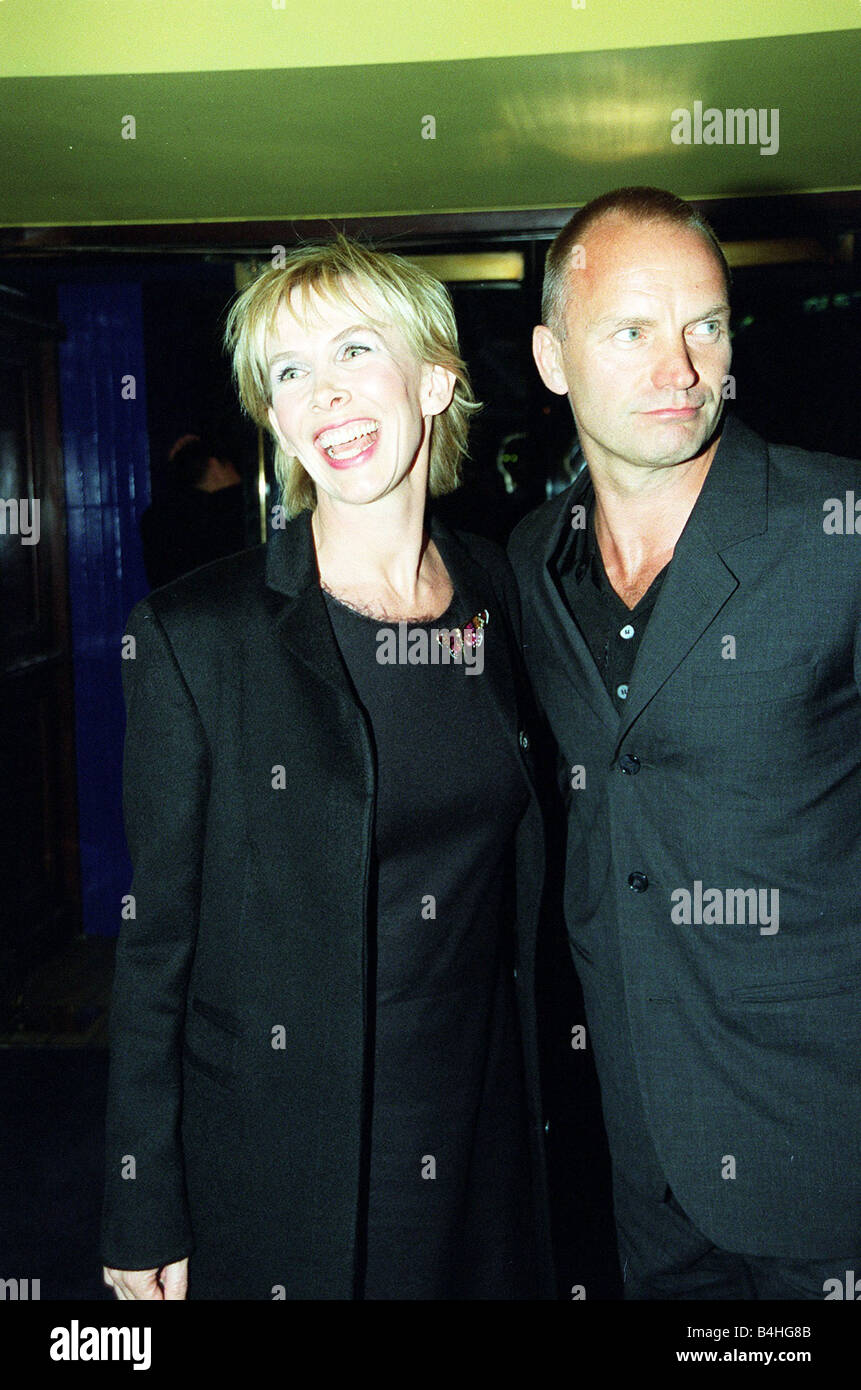 Acteur chanteur Sting 98 août arrivant avec sa femme Trudi pour la ...
