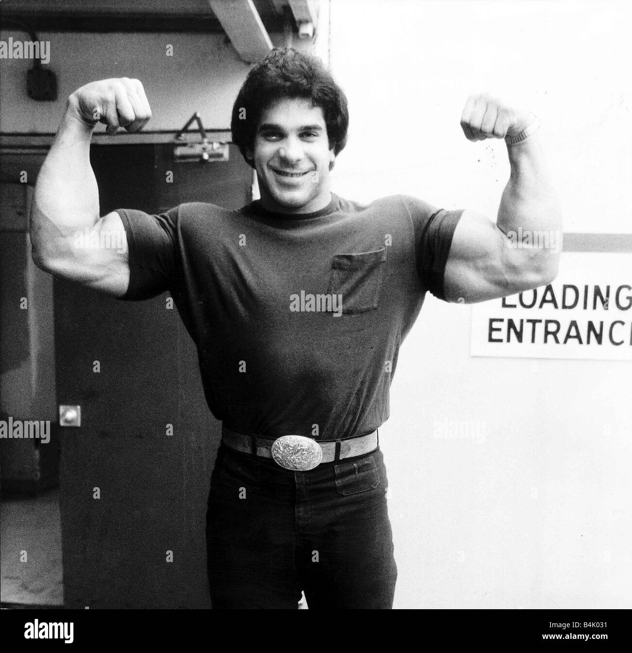 Le bodybuilder et acteur lou ferrigno Banque d'images noir et blanc - Alamy