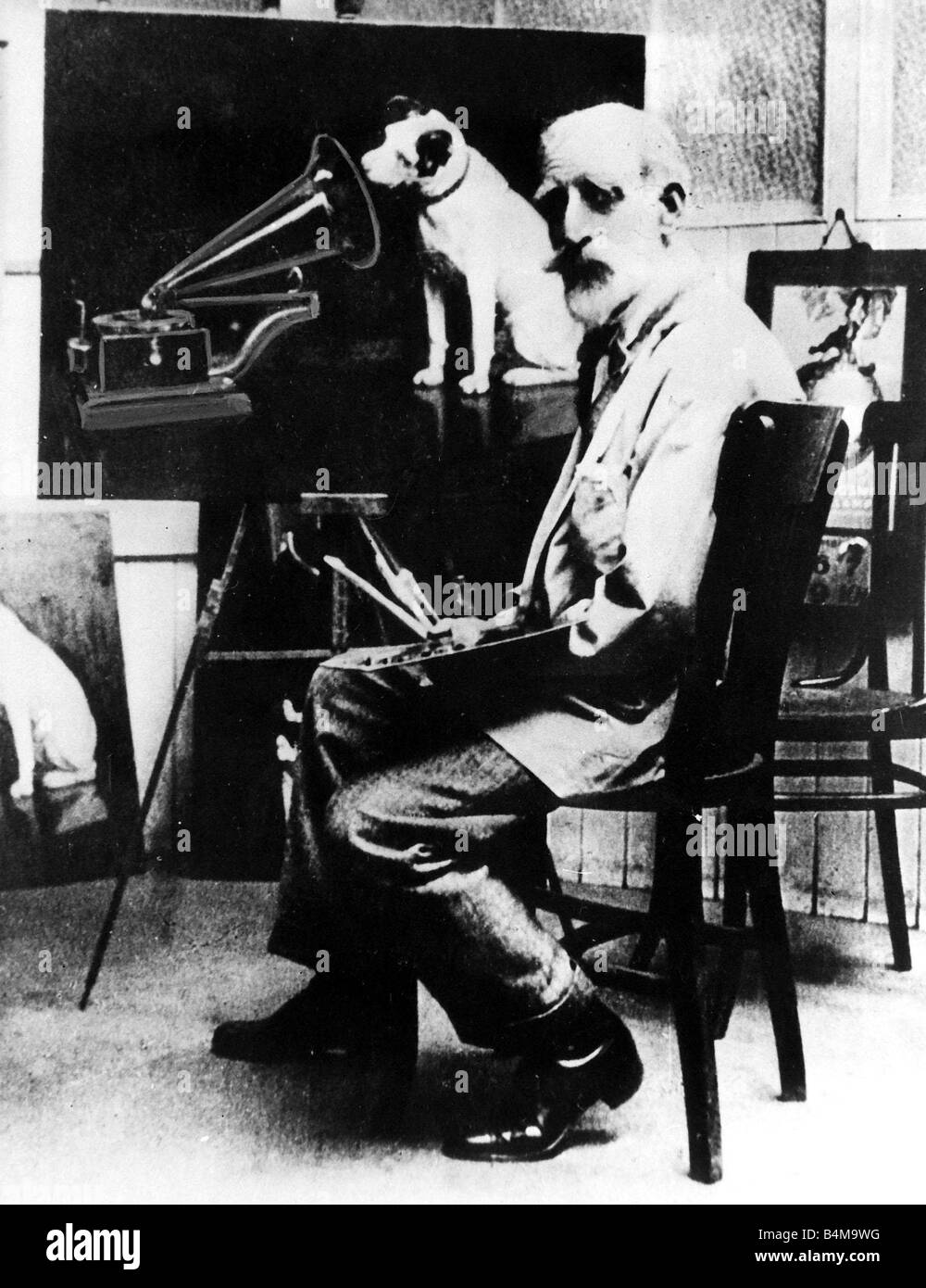 Francis Barraud peintre de HMV le chien Nipper logo 1904 Photo Stock ...