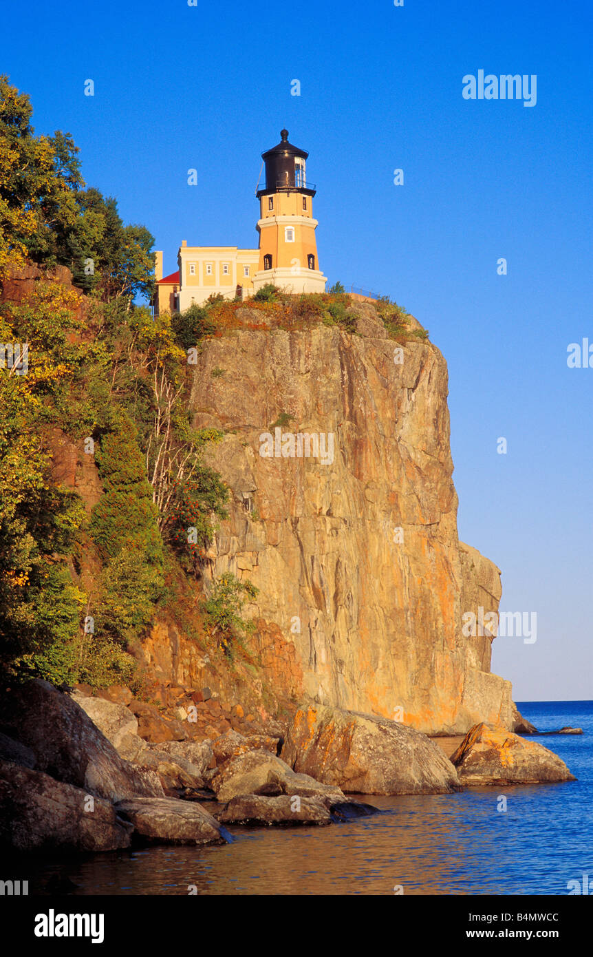 Lumière du soir sur Split Rock Phare sur la rive nord du lac Supérieur ...