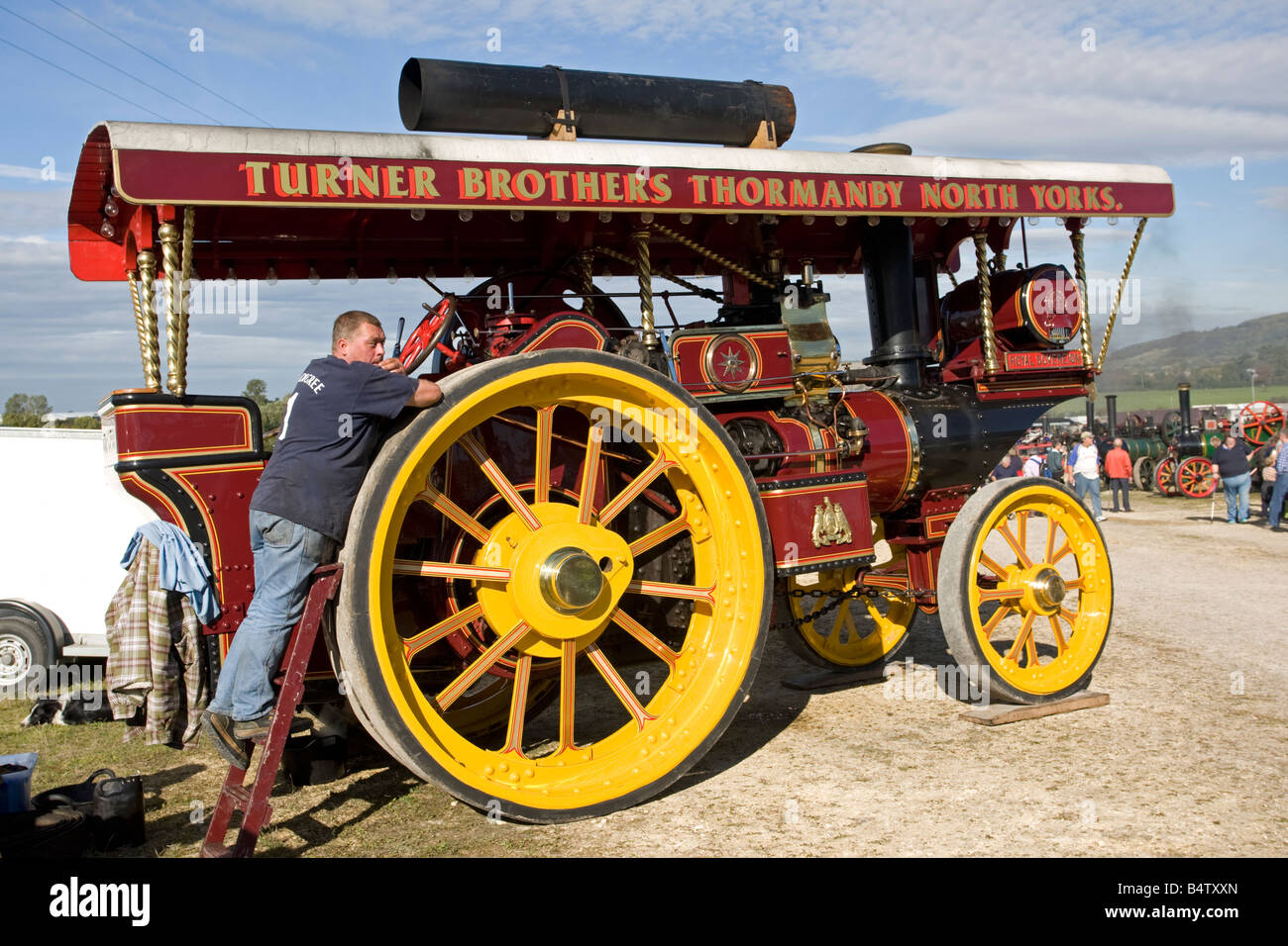 Engin Showmans à chaudière vapeur Fowler tracteur moteur Rally Royal ...