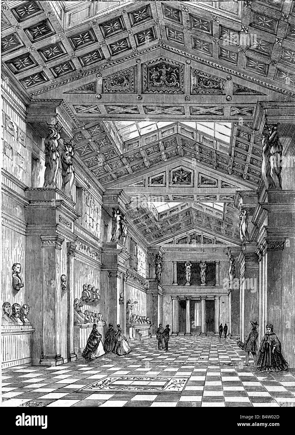 Temple leo de klenze Banque d'images noir et blanc - Alamy