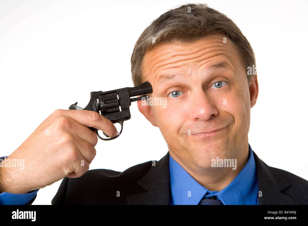 Pistolet sur la tempe Banque de photographies et d’images à haute ...