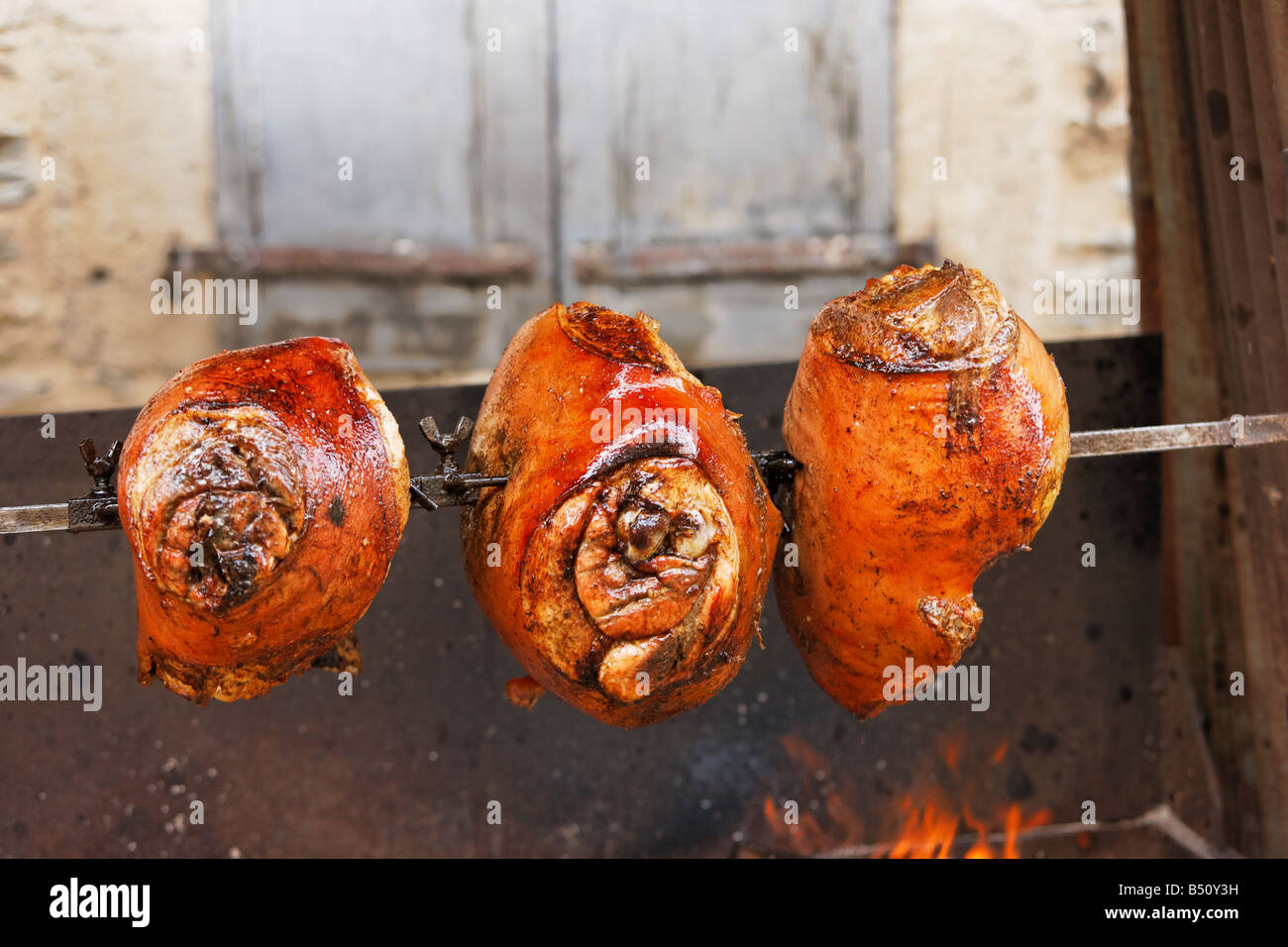 Medieval spit roast Banque de photographies et d’images à haute ...