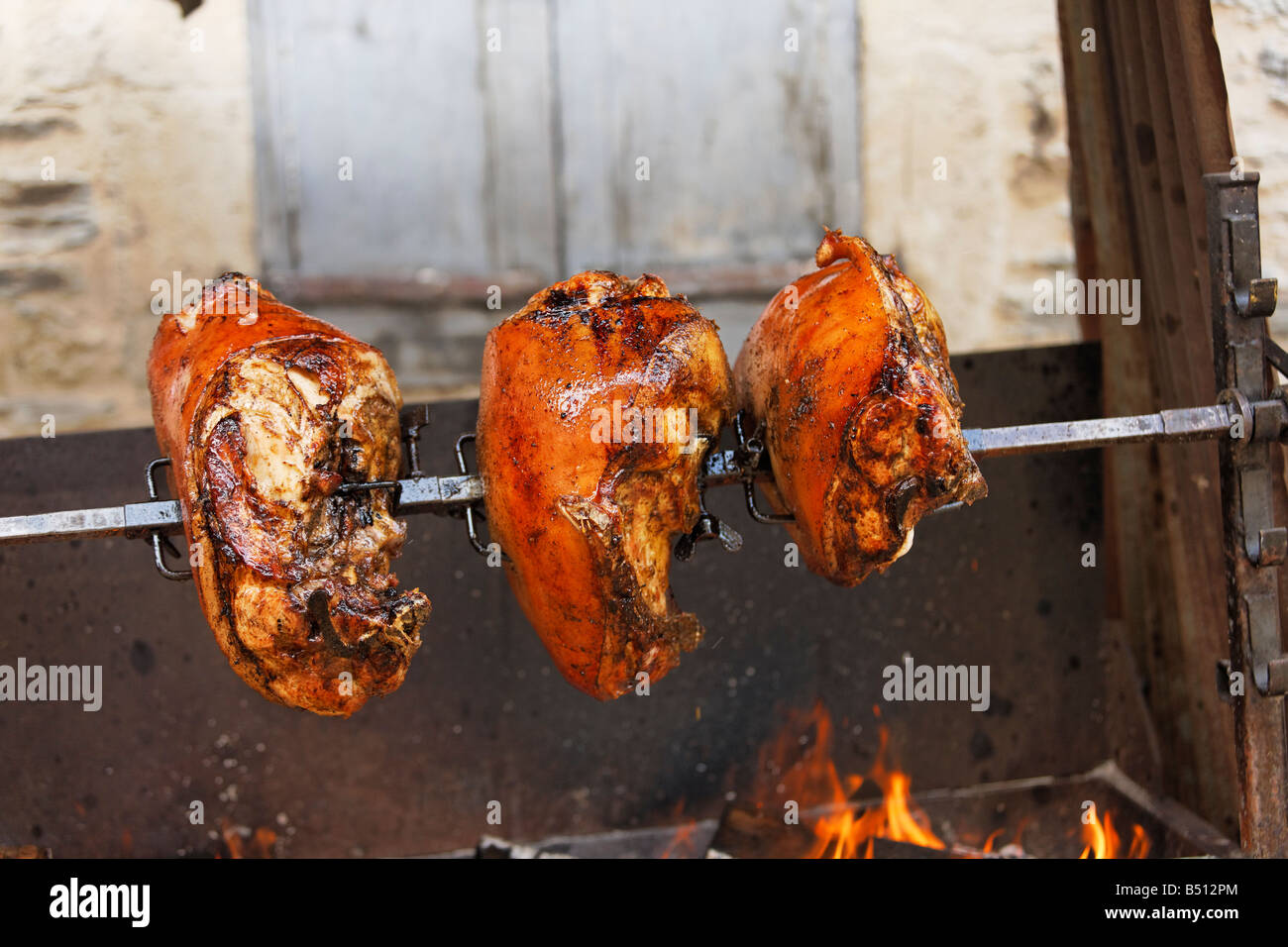 Medieval spit roast Banque de photographies et d’images à haute ...