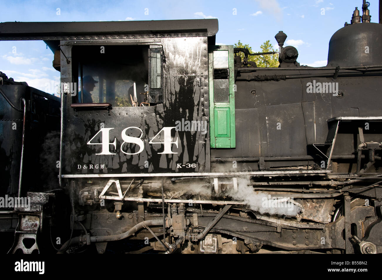 Restored vintage locomotive Banque de photographies et d’images à haute ...