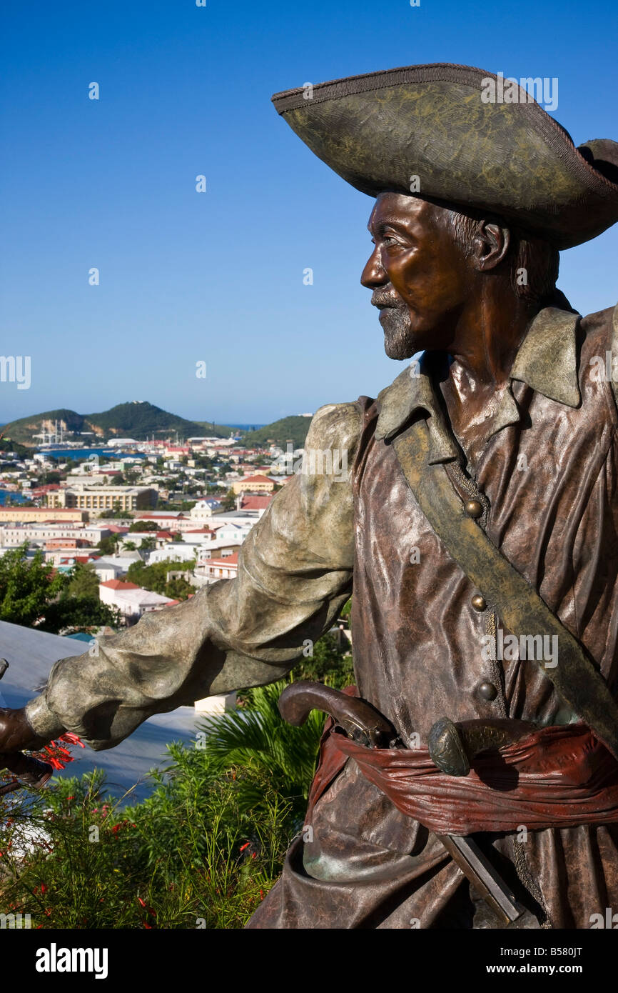 Sculpture dans Blackbeard's Castle, l'un des quatre lieux historiques ...