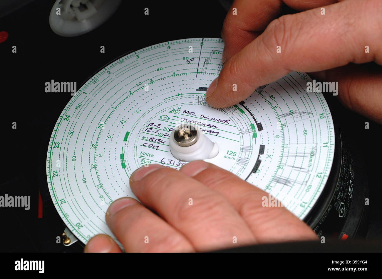 Libre de disque tachygraphe camion - le "espion dans la cabine Photo ...