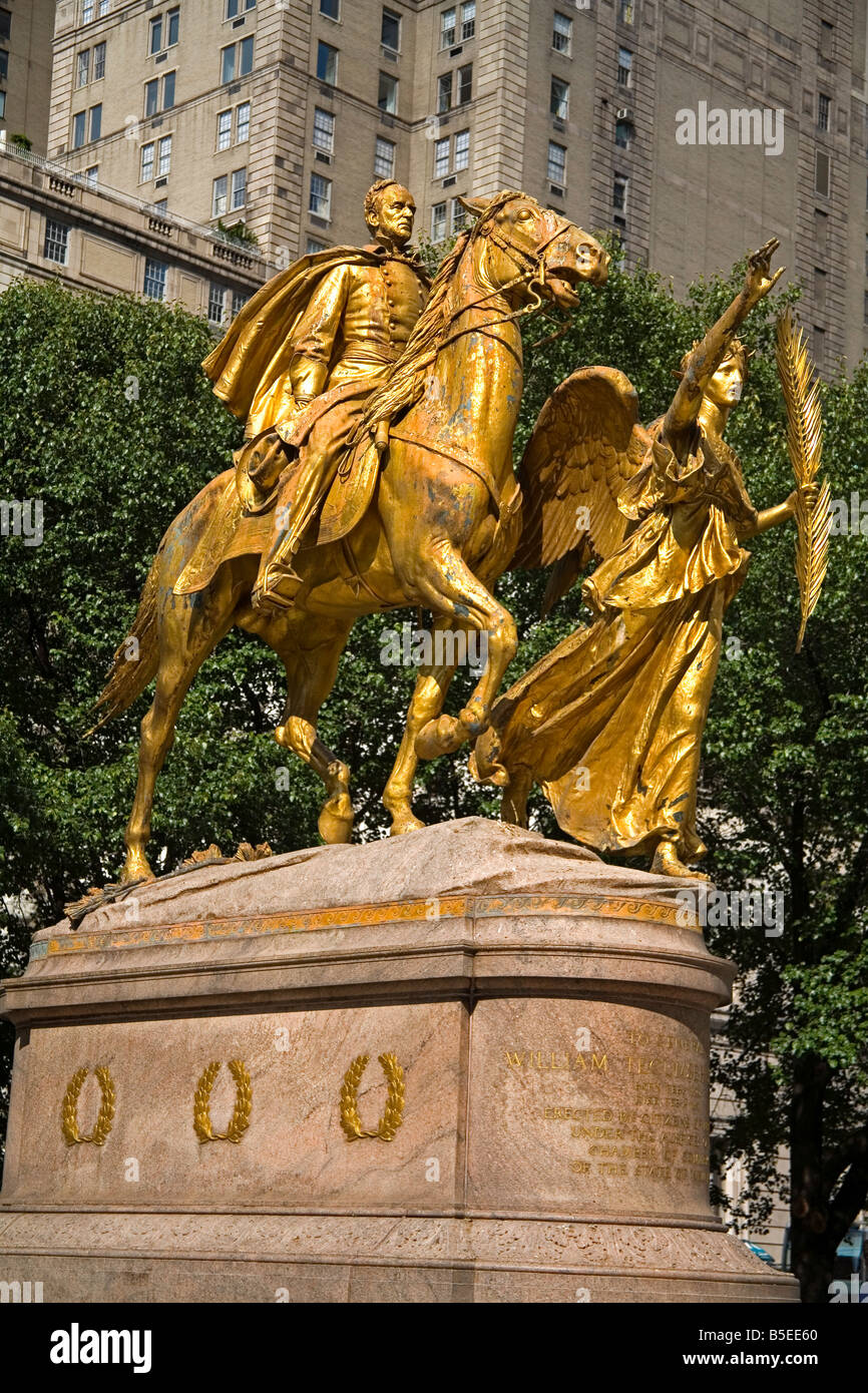 Le général William Tecumseh Sherman statue, Grand Army Plaza, Central ...