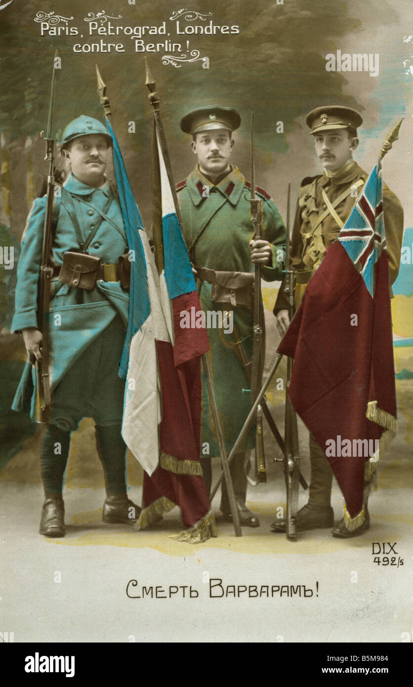 2 G55 P1 1914 56 E personnification de la Triple Entente Histoire de la ...