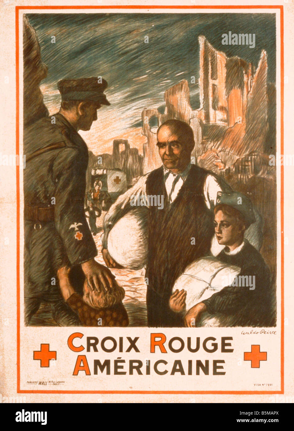 American red cross propaganda poster Banque de photographies et d ...