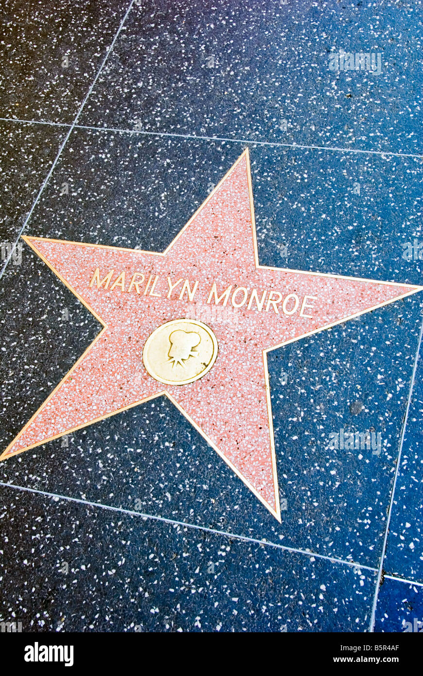 Hollywood Walk Of Fame Marilyn Monroe Los Angeles California Banque De