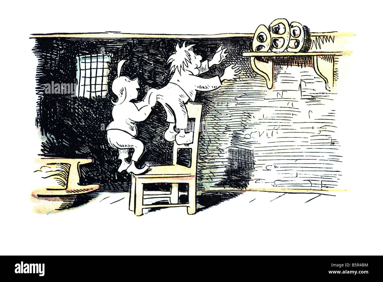 Max & Moritz saisissant de pretzel, Max et Moritz une histoire de sept ...