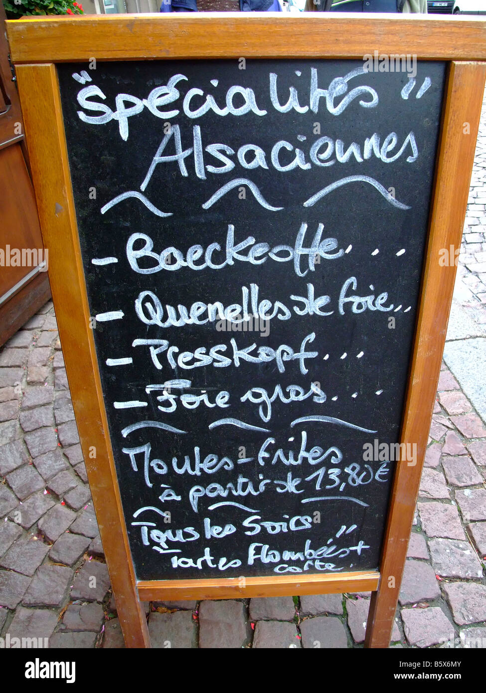 Tableau de menu restaurant alsace Banque de photographies et d’images à ...