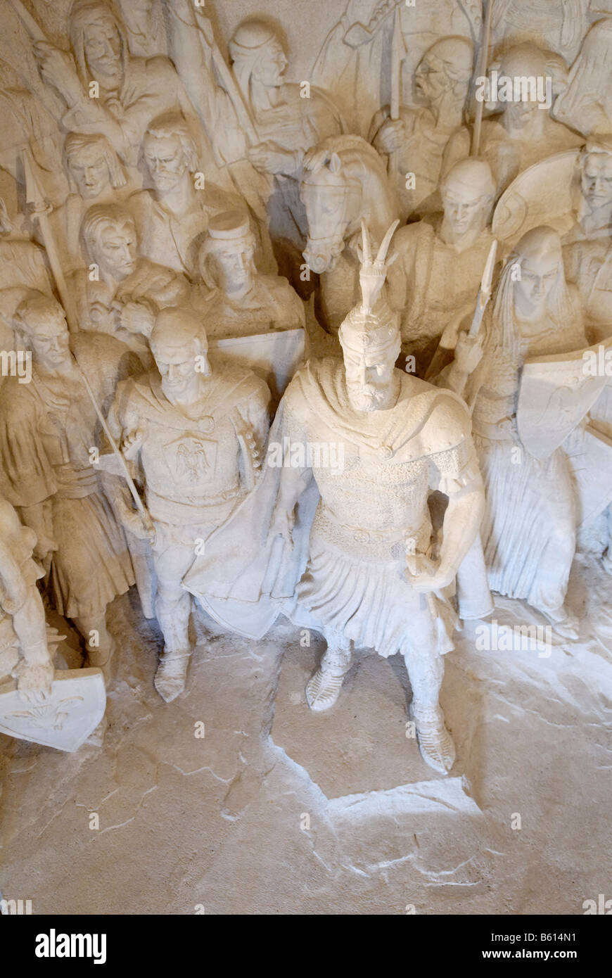 Figures de pierre, monument aux héros nationaux, Skanderbeg, Saranda ...