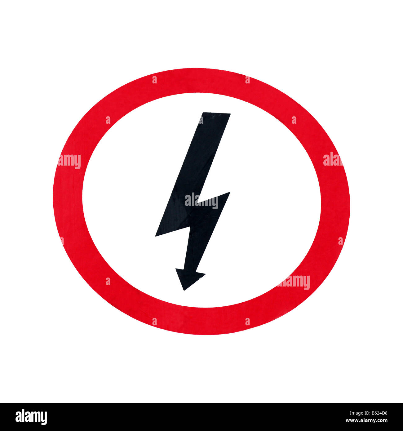 Un signe qui montrent le danger d'électrocution ou de prise électrique ...