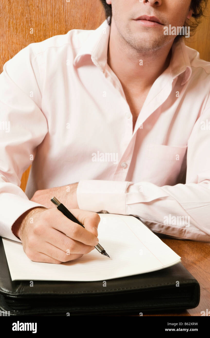 Portrait sur une feuille de papier avec un stylo Photo Stock - Alamy