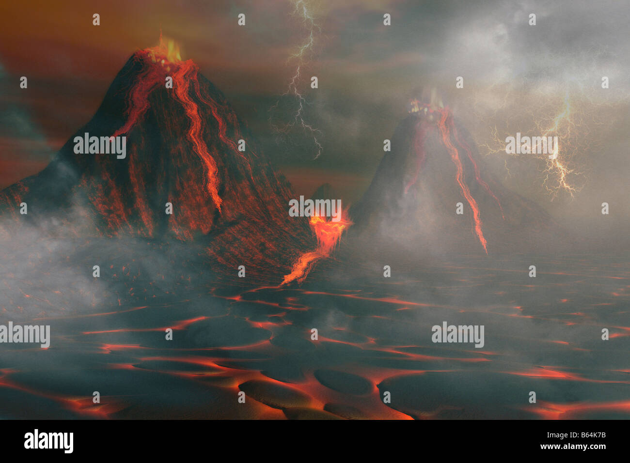 Volcano eruption lava Banque de photographies et d’images à haute ...