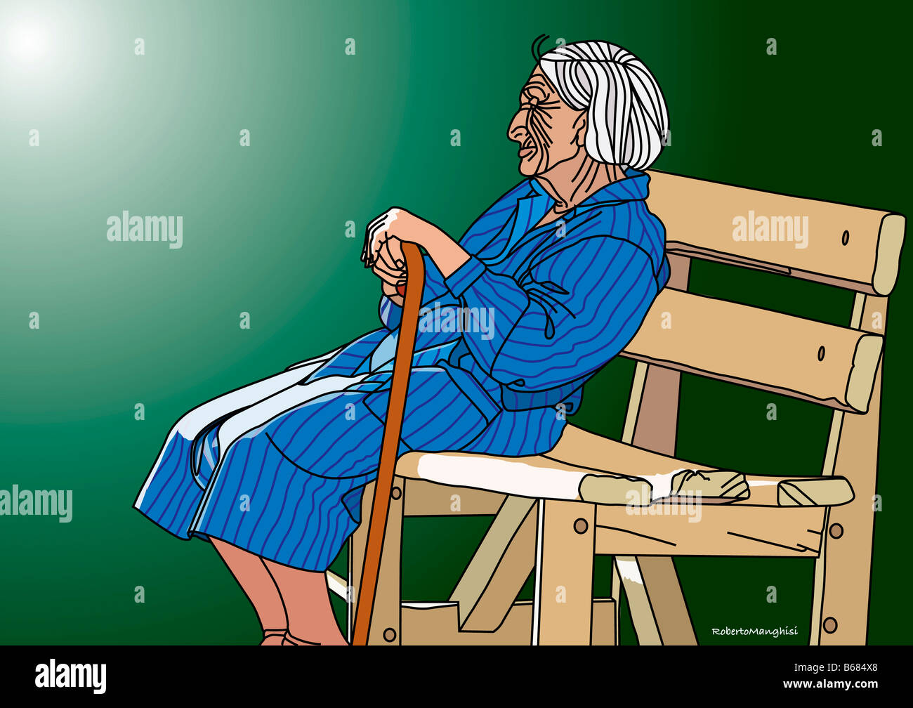 Vieille Femme Assise Sur Un Banc De Parc Banque Dimage Et Photos