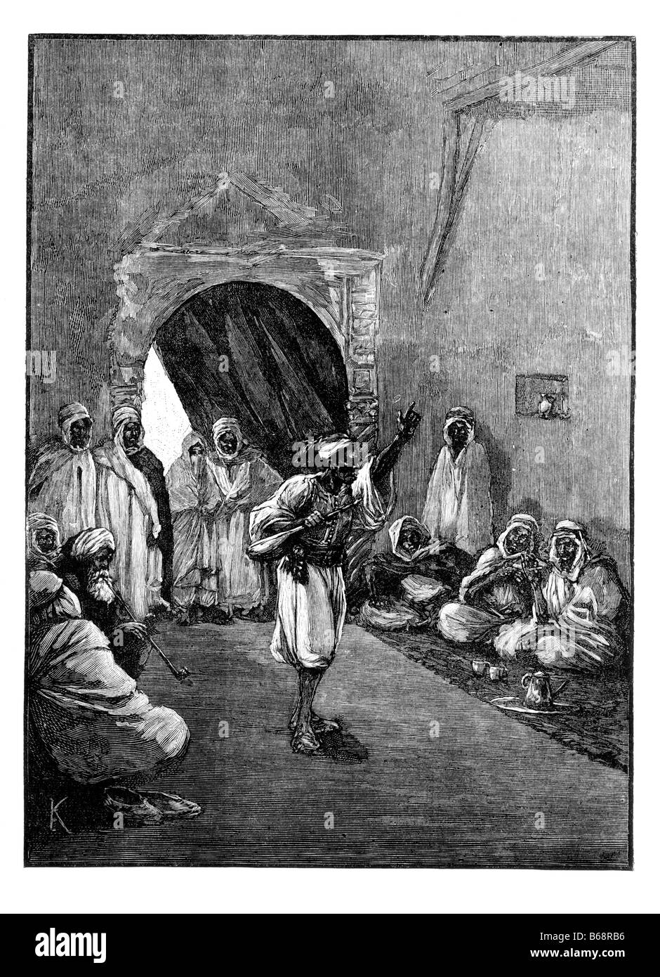 Conteur arabe Banque d'images noir et blanc - Alamy