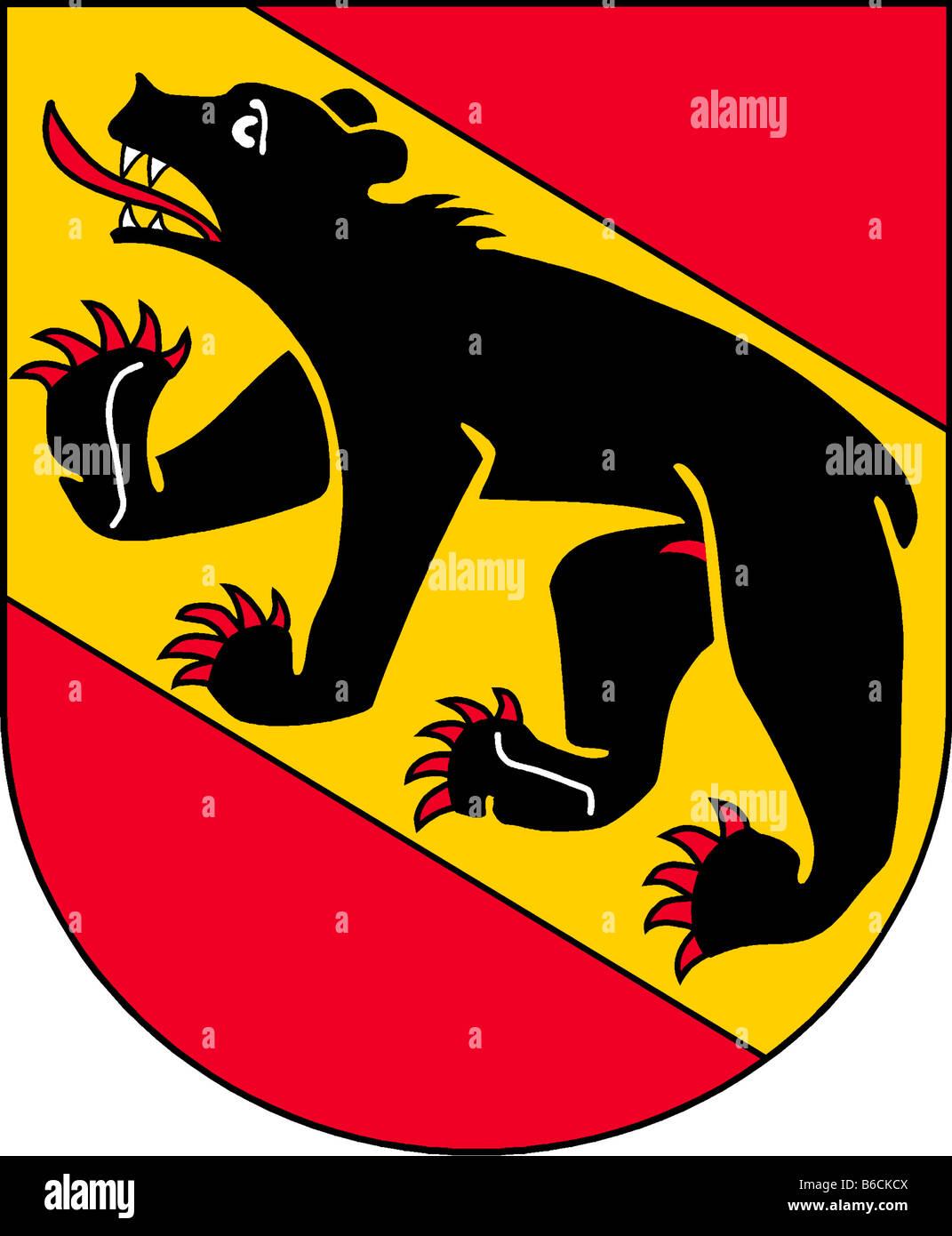 Illustration de drapeau suisse canton de Berne Photo Stock - Alamy