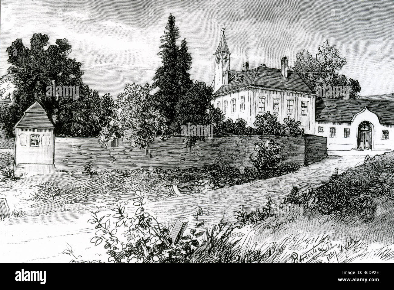 Pavillon de chasse à Mayerling, l'Autriche, où le prince Rudolph et ...