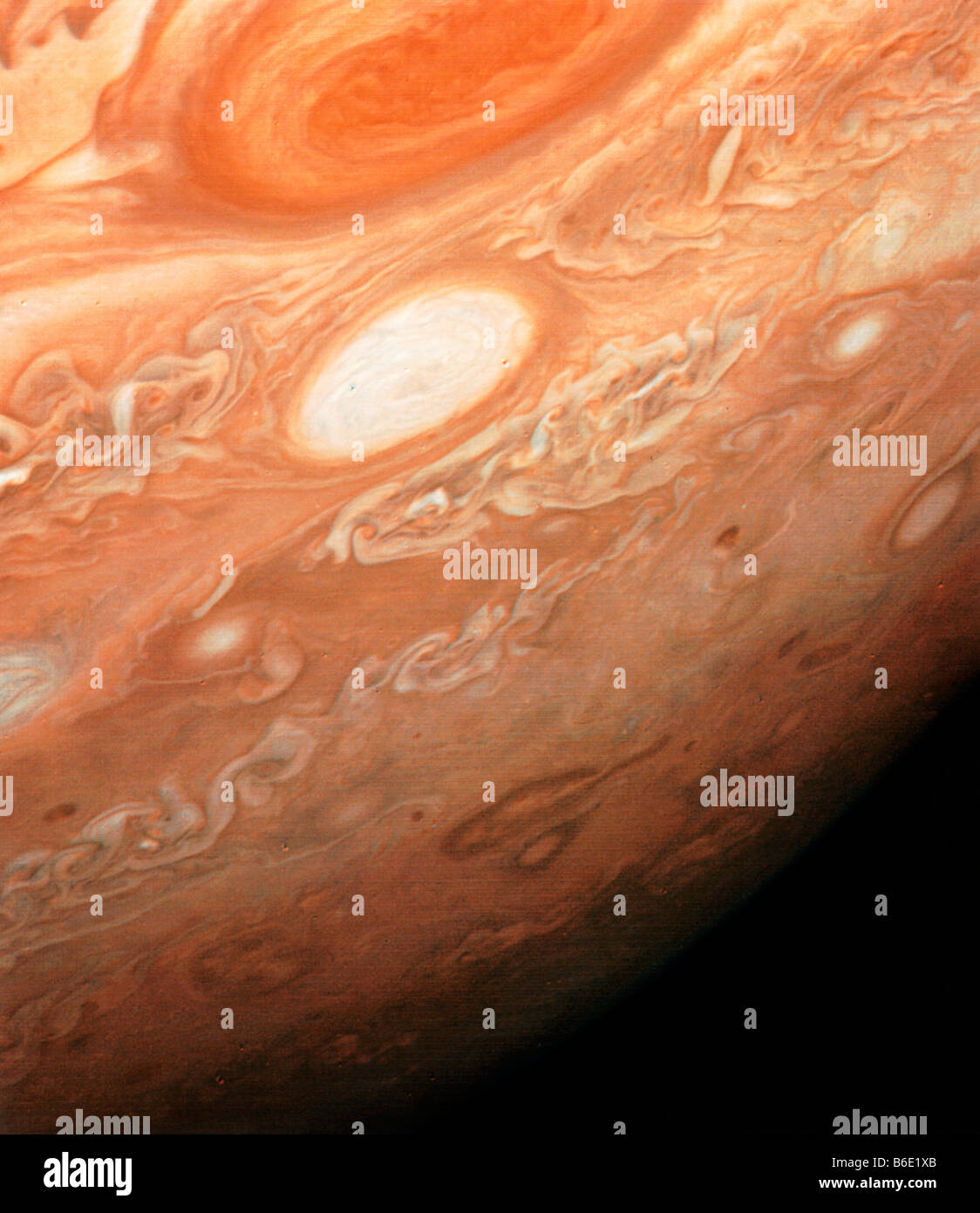 Photo de Jupiter, hémisphère sud à partir de la Grande Tache rouge au ...