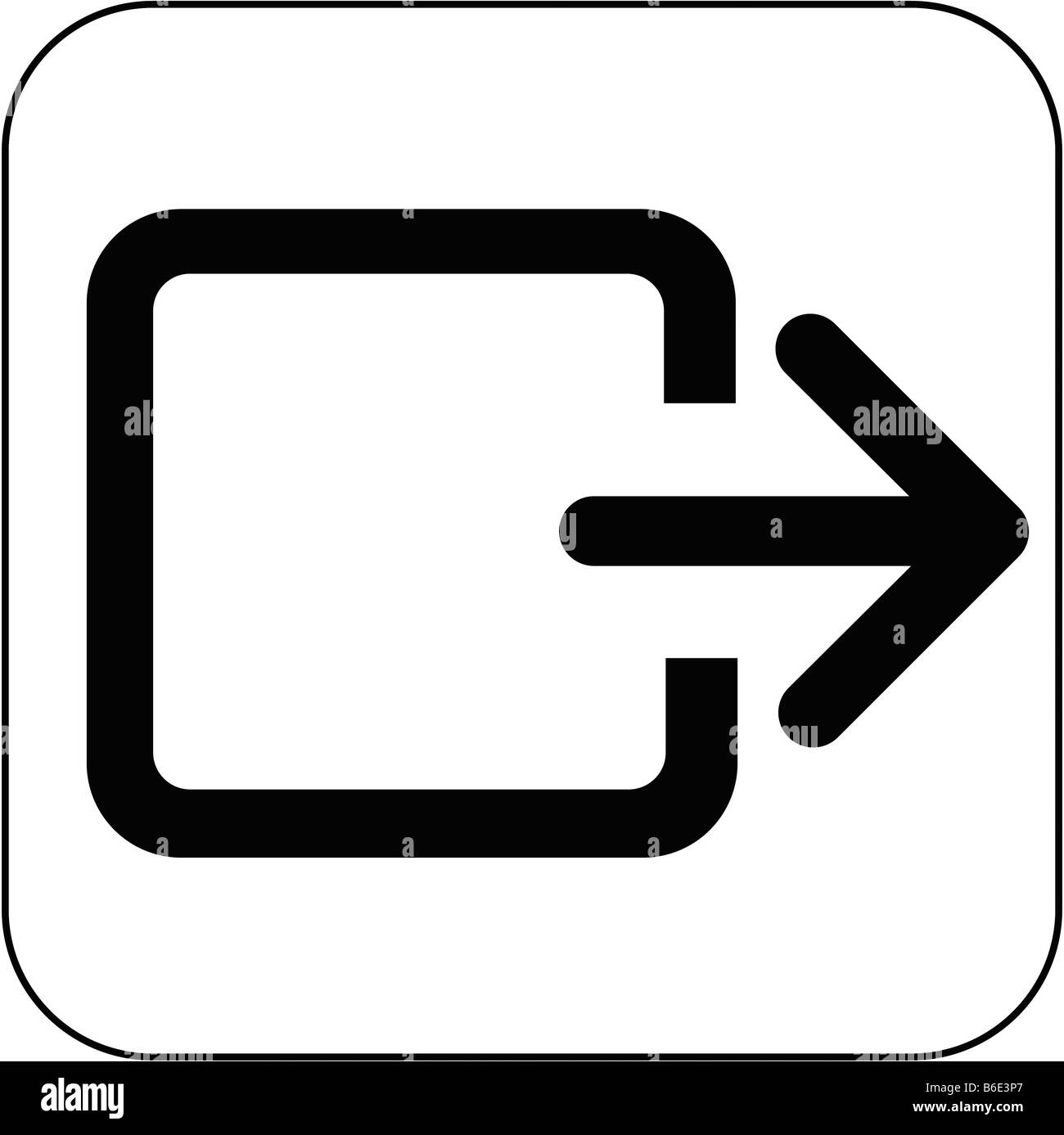 Symbole de boisson de sortie Banque d'images noir et blanc - Alamy